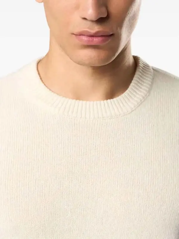 Stone Island Striped Logo Sweater - White