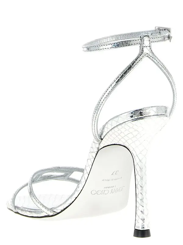 JIMMY CHOO Leo Sandals - Silver