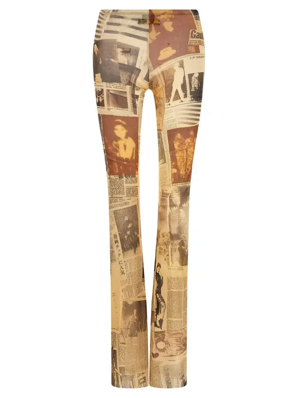JEAN PAUL GAULTIER The Journal' Print Tulle Trousers