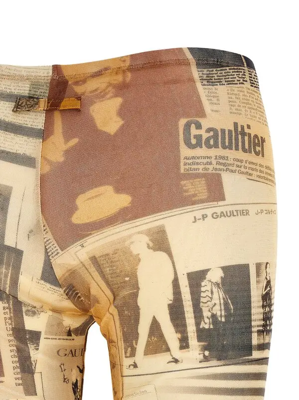 JEAN PAUL GAULTIER The Journal' Print Tulle Trousers