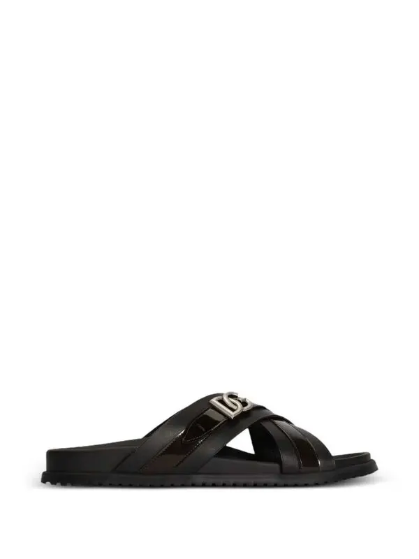 Dolce & Gabbana Animal-print Sandals - Black