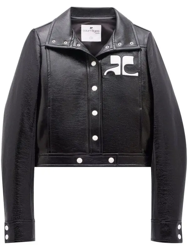COURREGES Iconic Vinyl Jacket - Black
