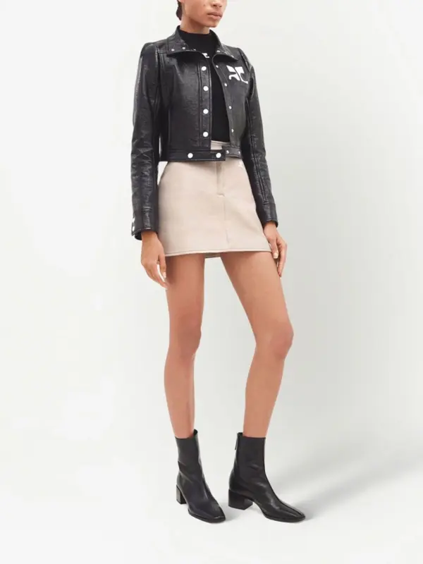 COURREGES Iconic Vinyl Jacket - Black