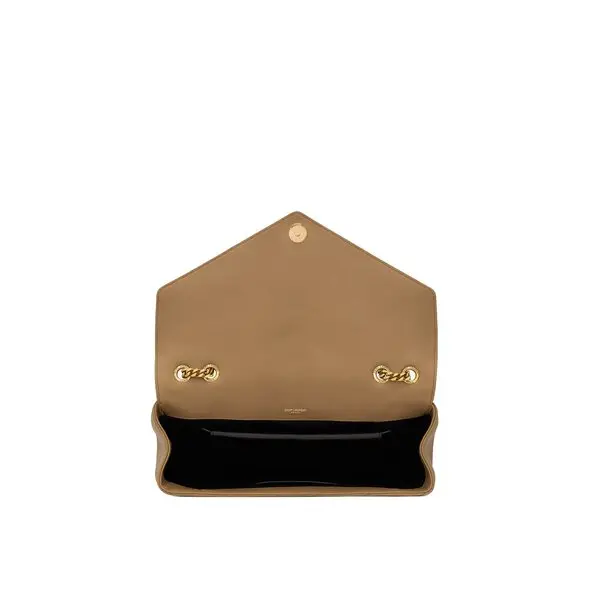 Saint Laurent Loulou Large Quilted Leather Shoulder Bag - Cream