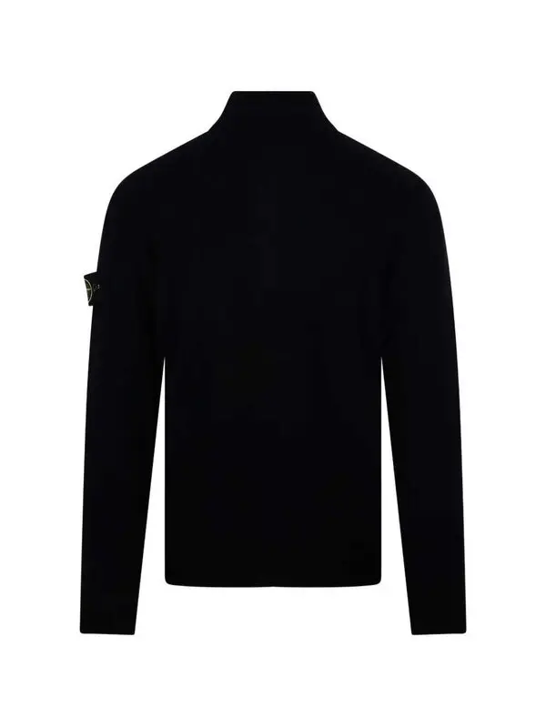 Stone Island Button-detail High-neck Sweater