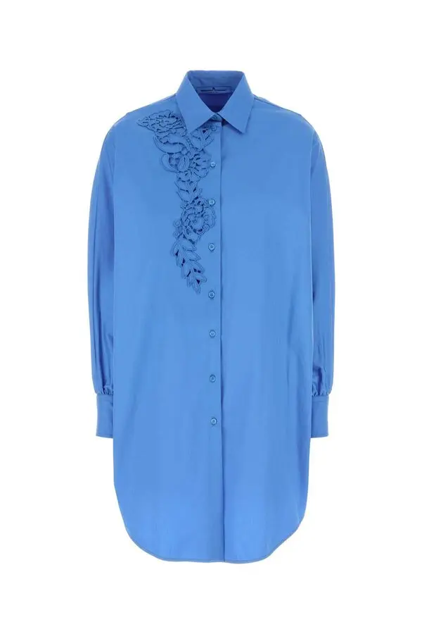 ERMANO SCERVINO Ermanno Scervino Cerulean Poplin Shirt
