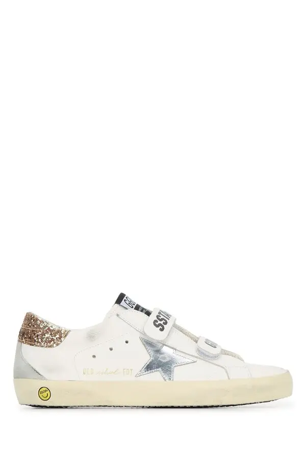 GOLDEN GOOSE Old School Laminated Leather Sneakers - Multicolor