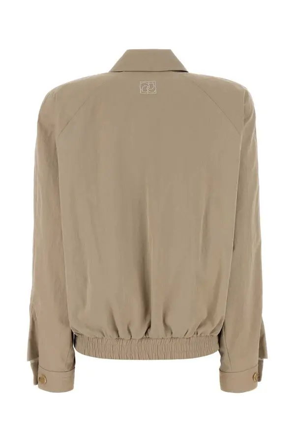 Magda Butrym Beige Cotton Blend Bomber Jacket