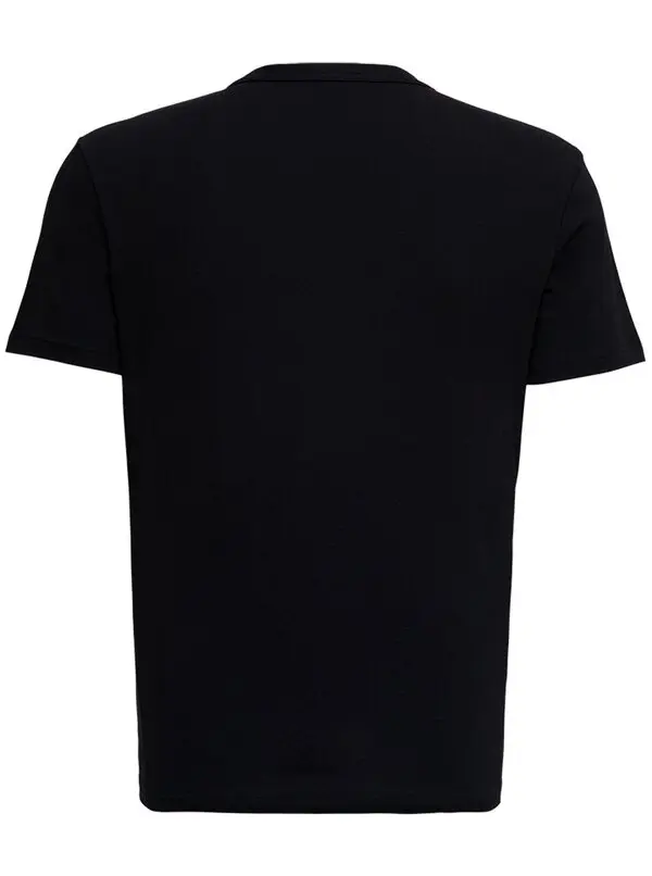 TOM FORD Black Crewneck T-shirt In Cotton - Multicolor