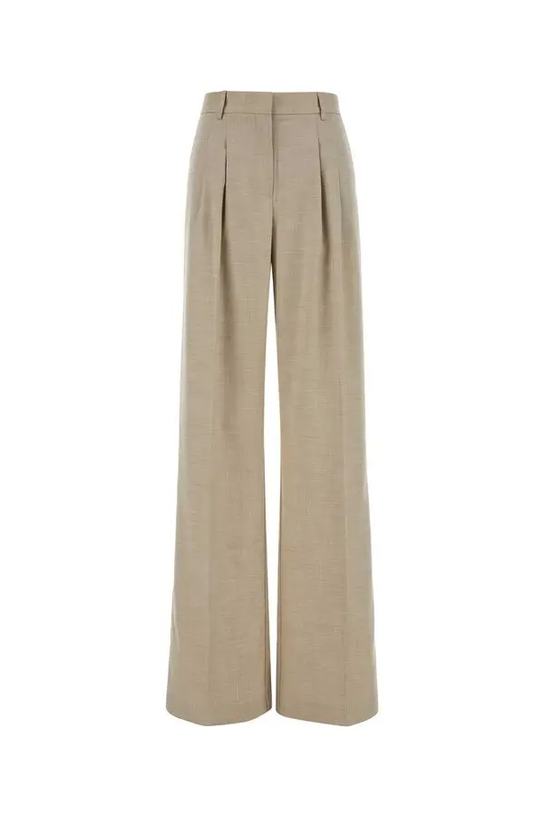Andamane Melange Sand Stretch Twill Nathalie Pant - Brown