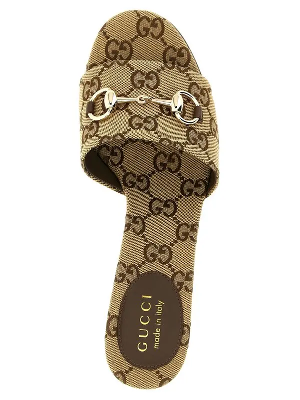 Gucci Gg Fabric Morsetto Slides