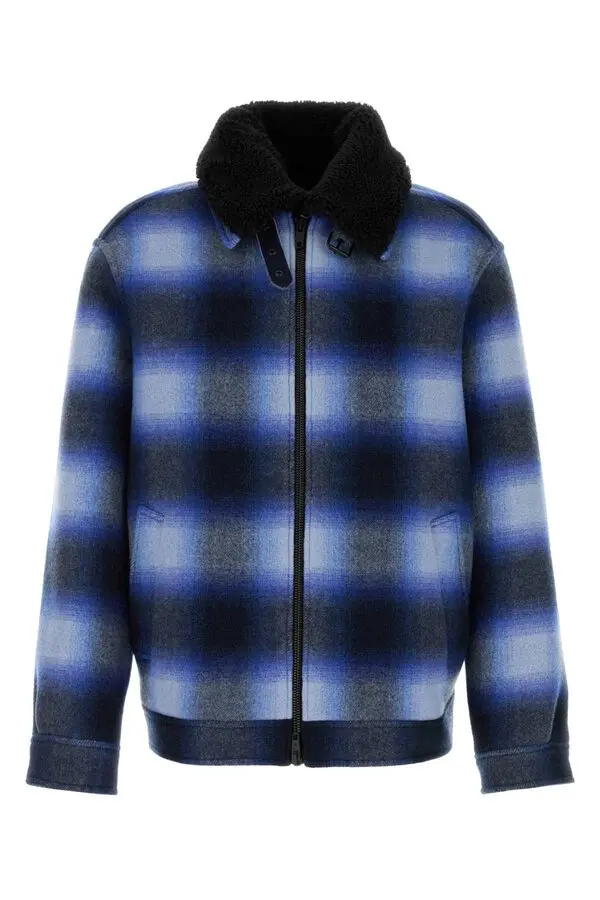 Balenciaga Embroidered Wool Bomber Jacket
