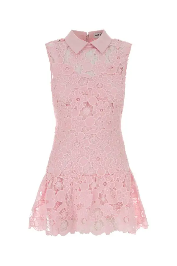 SELF-PORTRAIT Lace Mini Dress - Pink