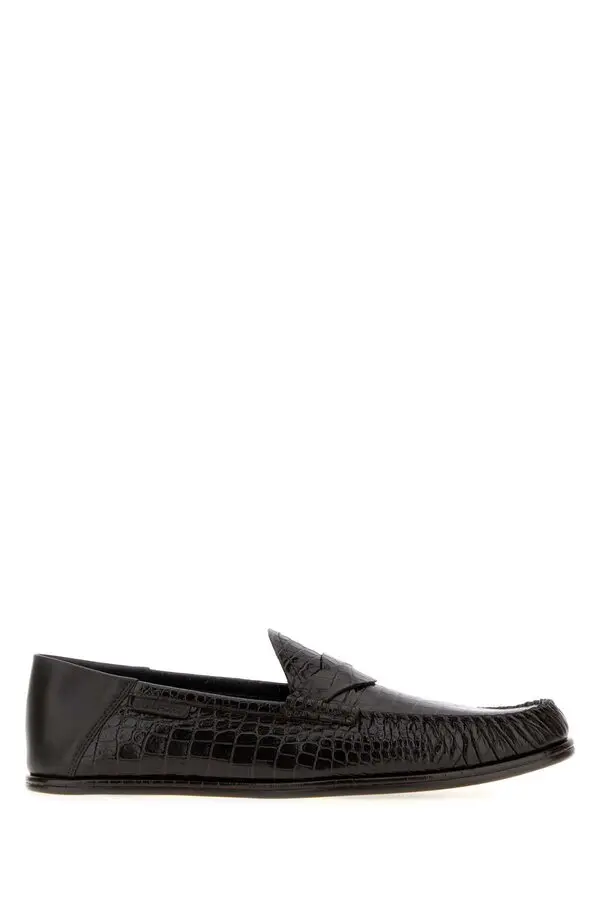 TOM FORD Dark Leather Loafers