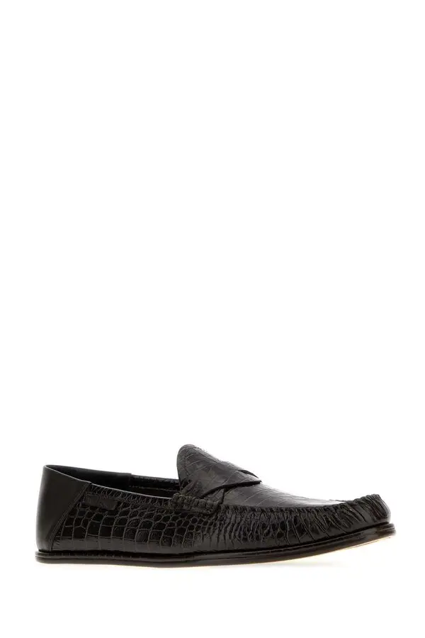 TOM FORD Dark Leather Loafers