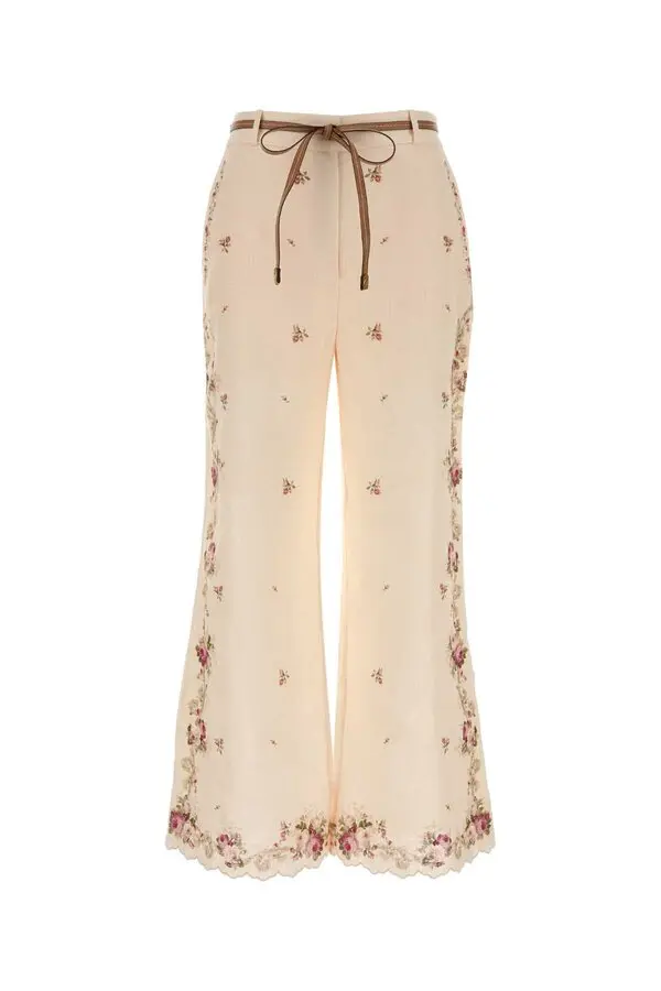 Zimmermann Printed Linen Patience Pant - Multicolor