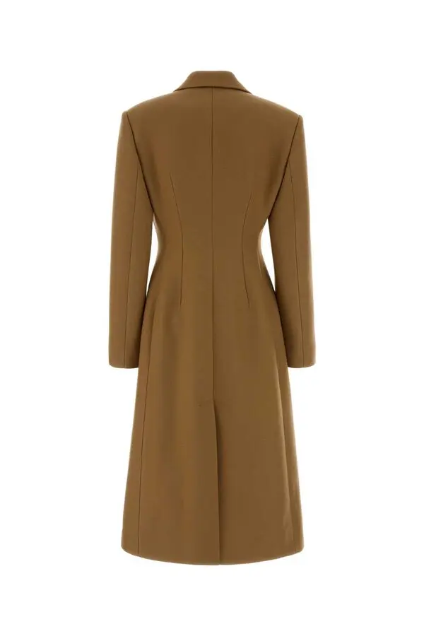Balenciaga Biscuit Wool Blend Coat