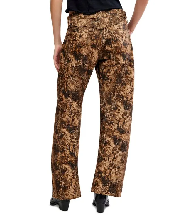 Free People Fable Low Rise Print Jeans
