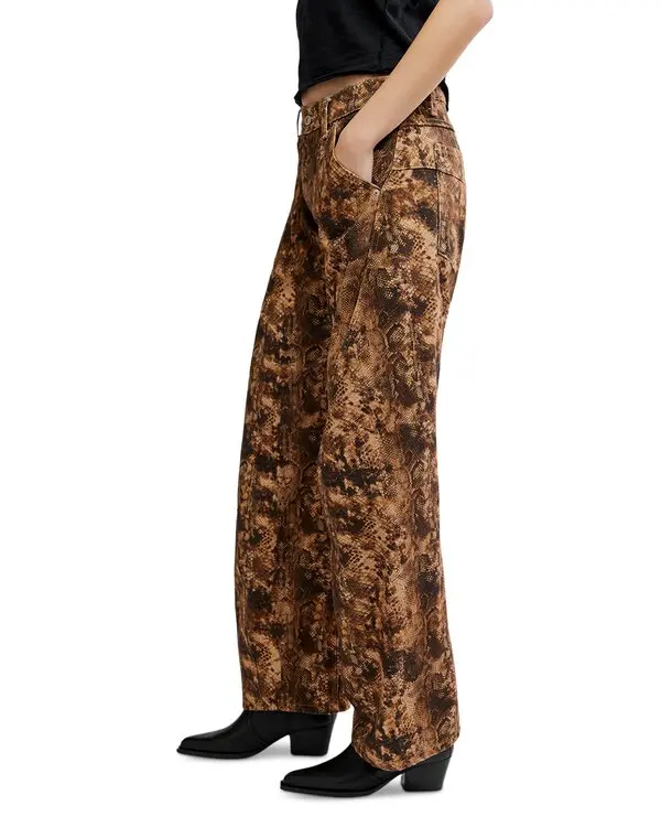 Free People Fable Low Rise Print Jeans