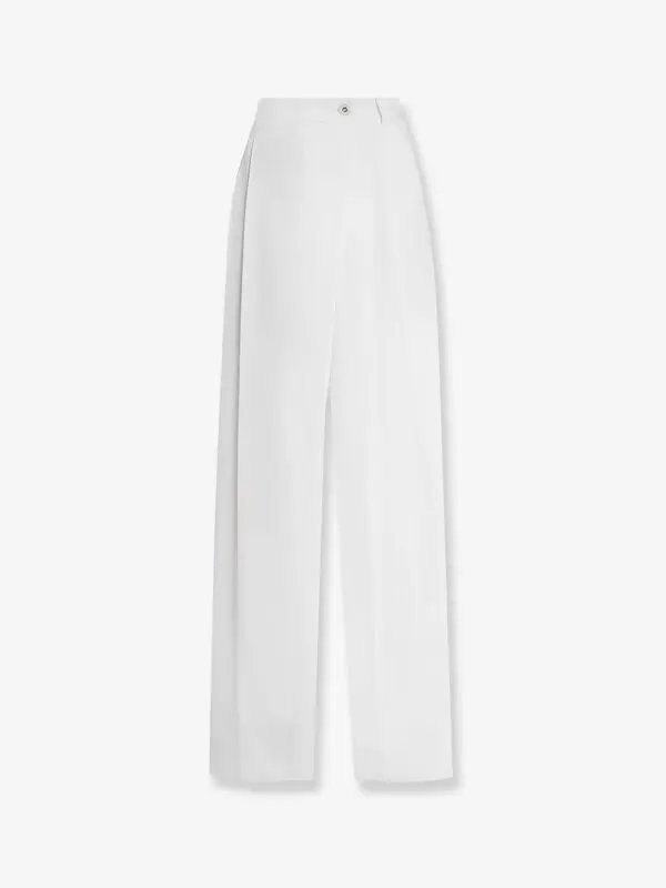 Dolce & Gabbana Flare Cotton Trousers - White