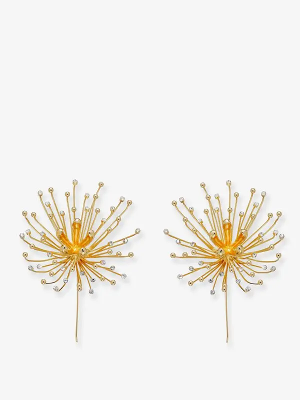 Cult Gaia Damita Brass Earrings With Finishes