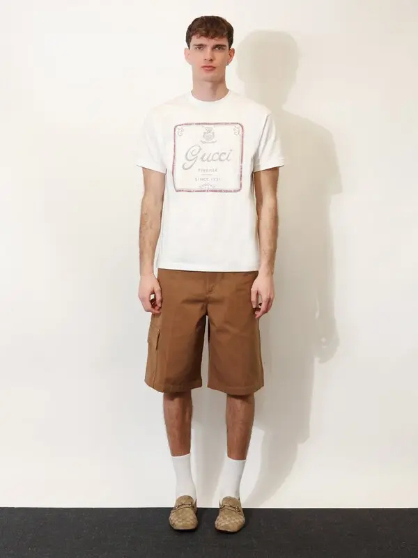 Gucci Cotton Tshirt With Firenze 1921 Print
