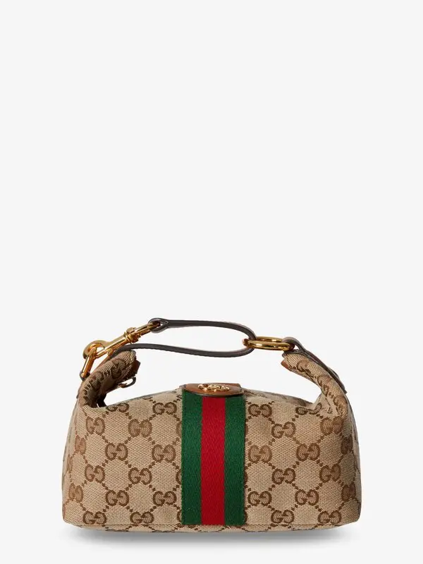 Gucci Vanity Mini Gg Canvas Handbag - Brown