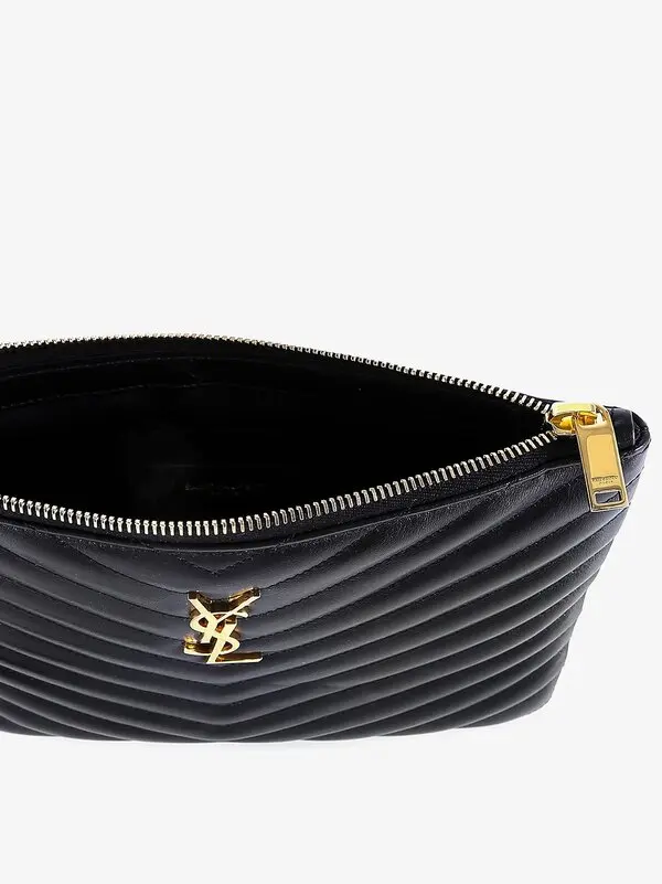Saint Laurent Quilted Leather Clutch