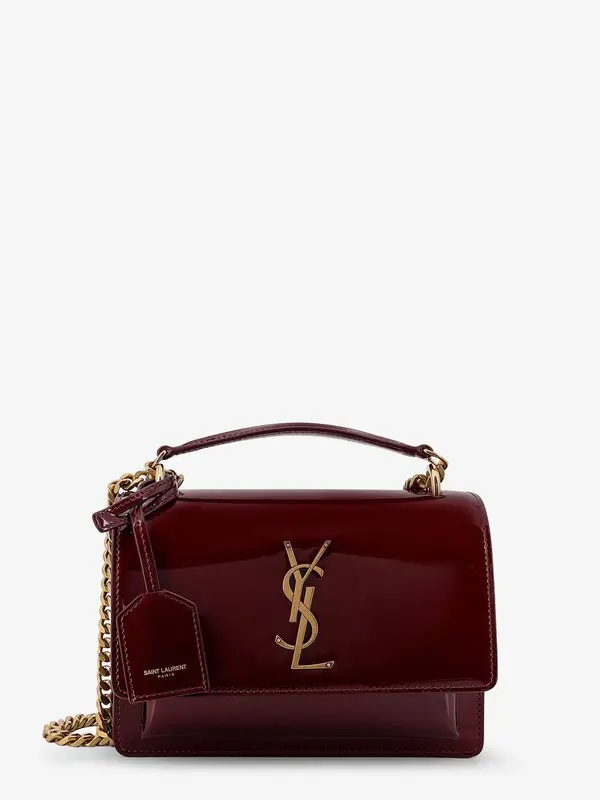 Saint Laurent Sunset Patent Leather Crossbody - Red