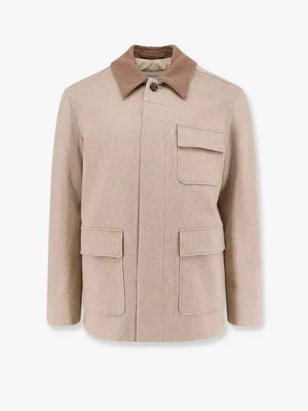 LARDINI Goslin Pure Virgin Wool Coat - Beige