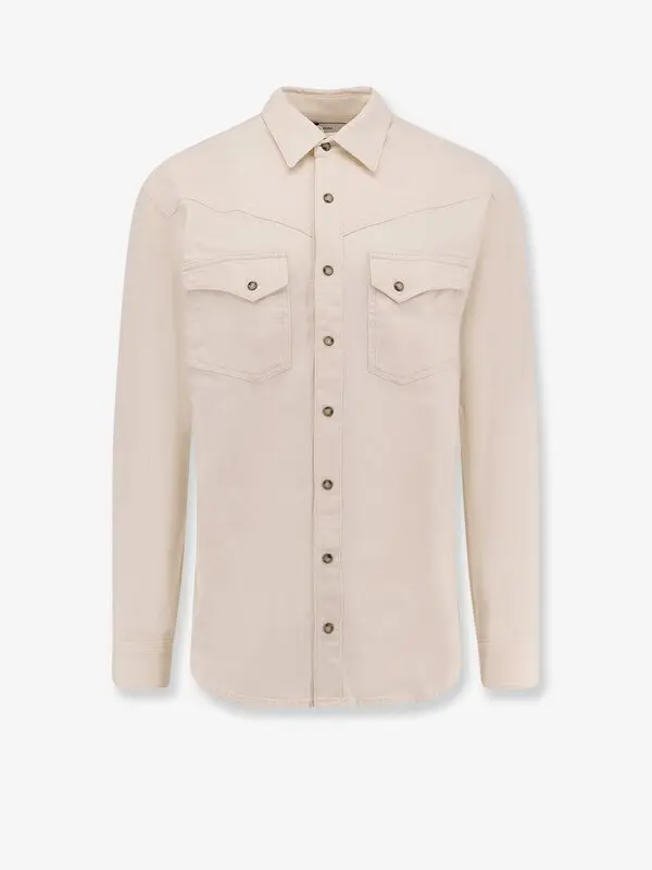 LARDINI Denim Shirt - White