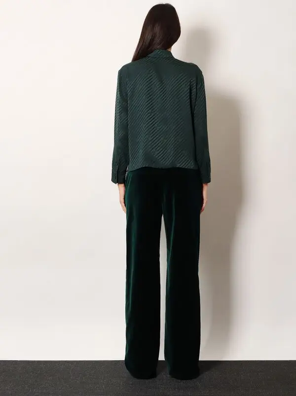 Gucci Silk Shirt With Diagonal Motif