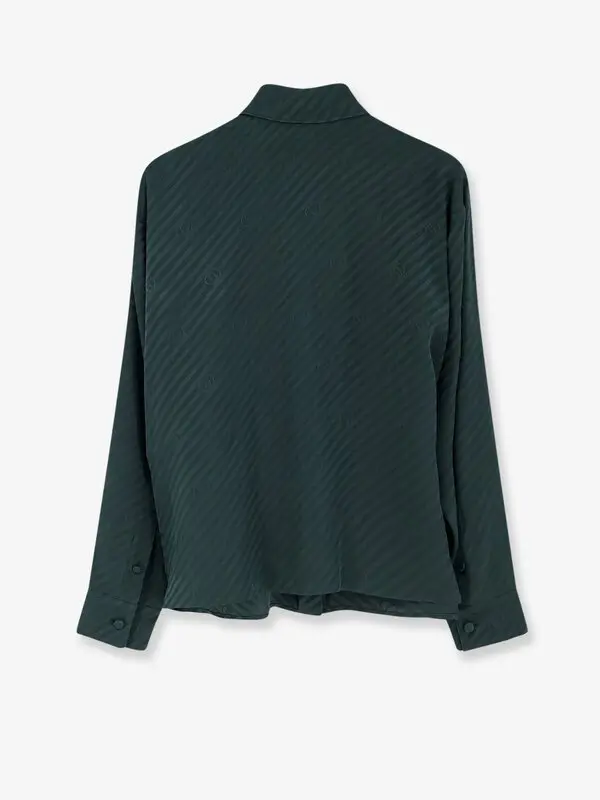 Gucci Silk Shirt With Diagonal Motif