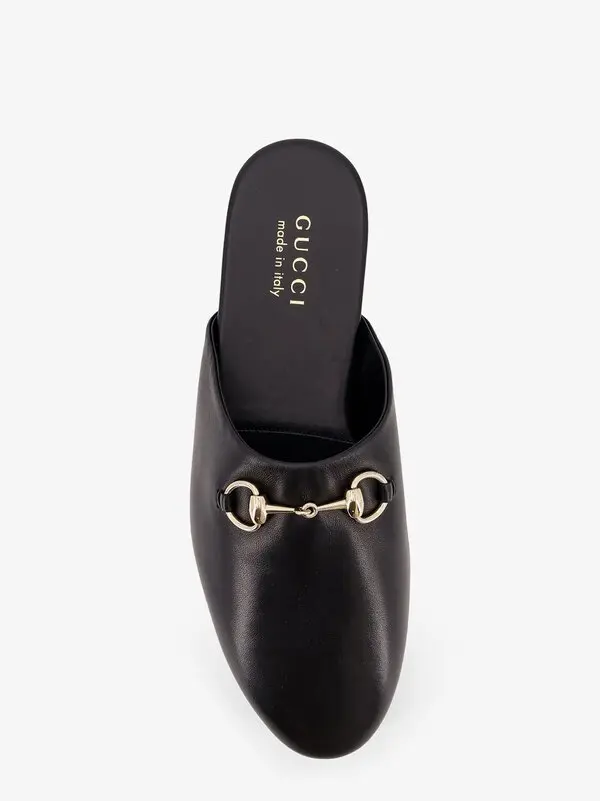 Gucci Leather Sabot With Horsebit