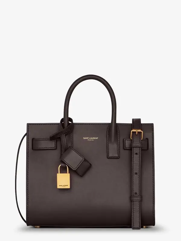 Saint Laurent Sac De Jour Nano Leather Shoulder Bag - Brown