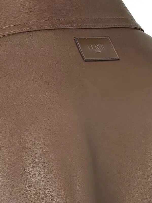 Fendi Doublebreasted Leather Coat