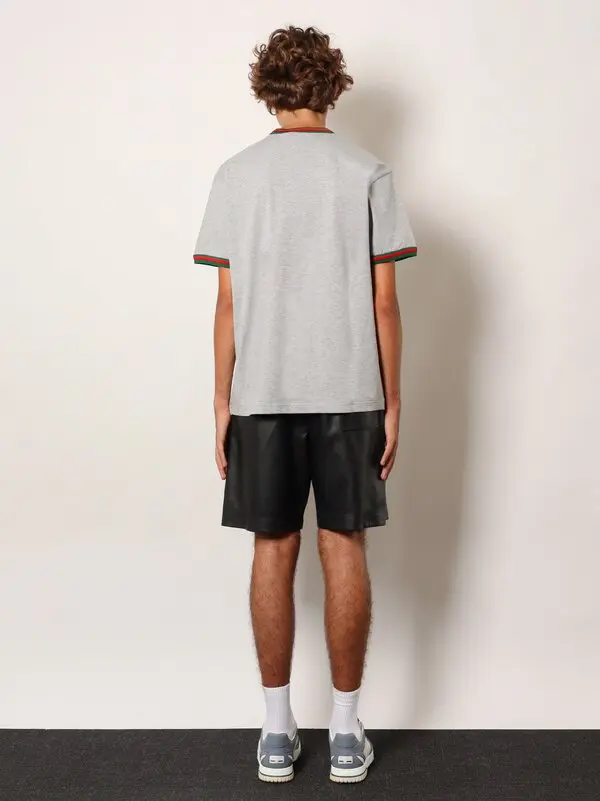 Gucci Cotton Tshirt With Web Detail