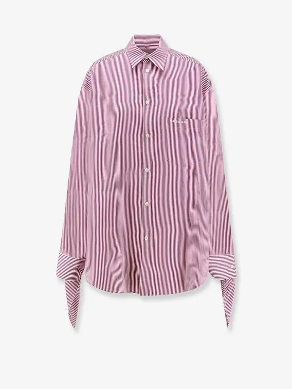Balenciaga Knotted Cuffs Cotton Shirt