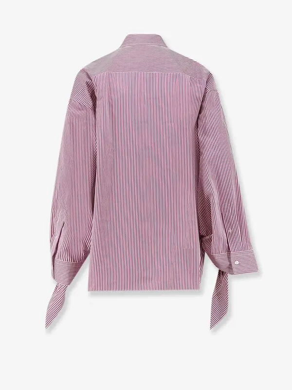 Balenciaga Knotted Cuffs Cotton Shirt