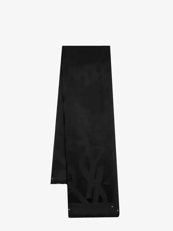 Saint Laurent Sustainable Wool Scarf - Black