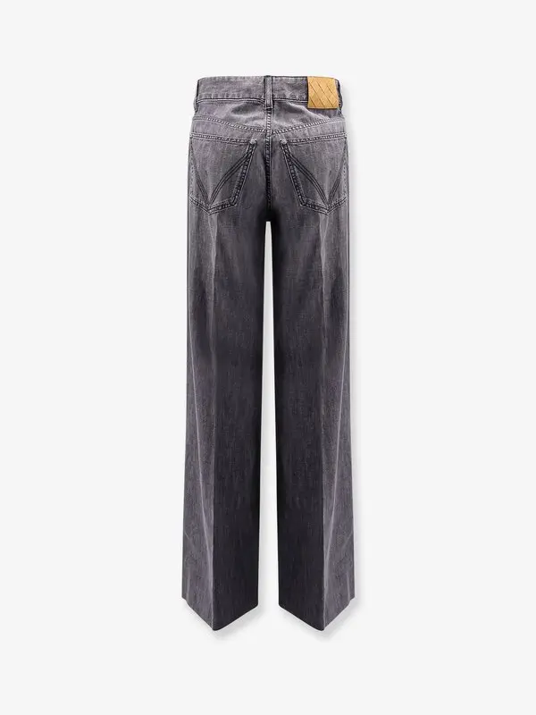 Bottega Veneta Black Washed Palazzo Denim Jeans