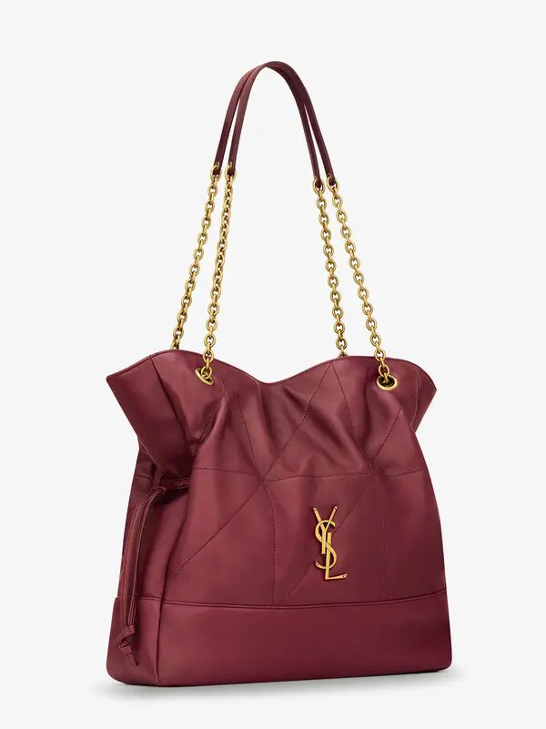 Saint Laurent Jamie Leather Shoulder Bag With Carré Rive Gauche Stitching