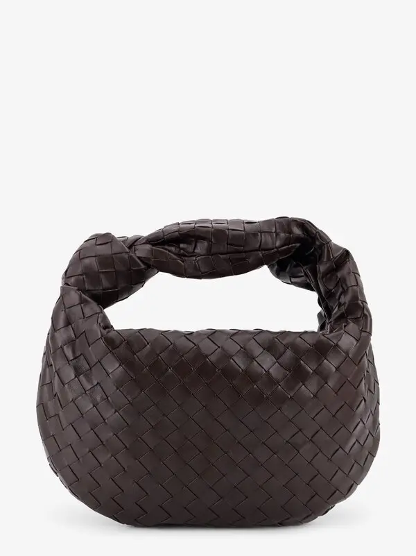 Bottega Veneta Jodie Small Leather Handbag With Intrecciato Motif - Brown