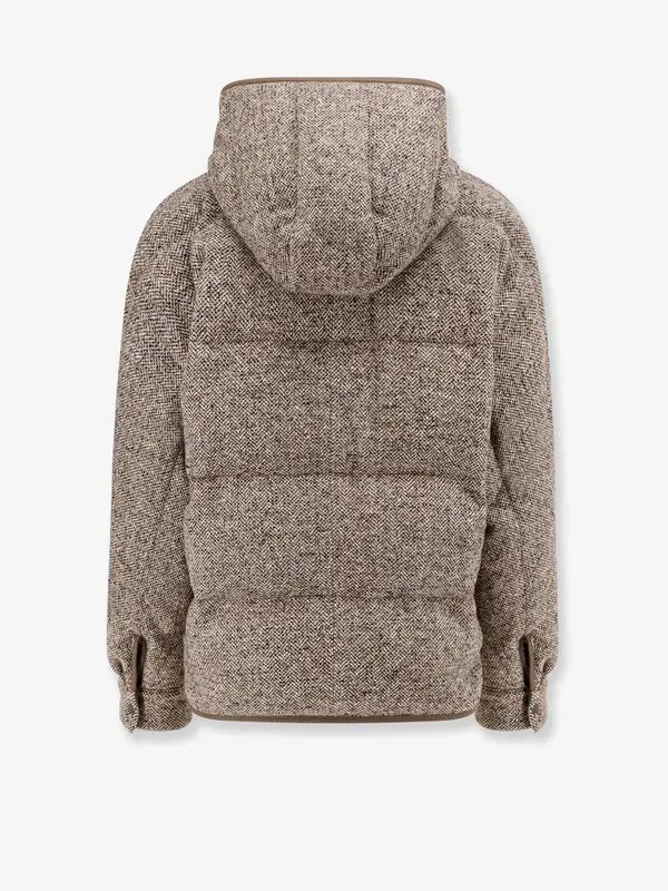Brunello Cucinelli Reversible Wool And Silk Down Jacket