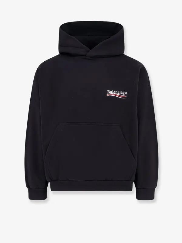 Balenciaga Cotton Sweatshirt With Political Campaign Logo - Black