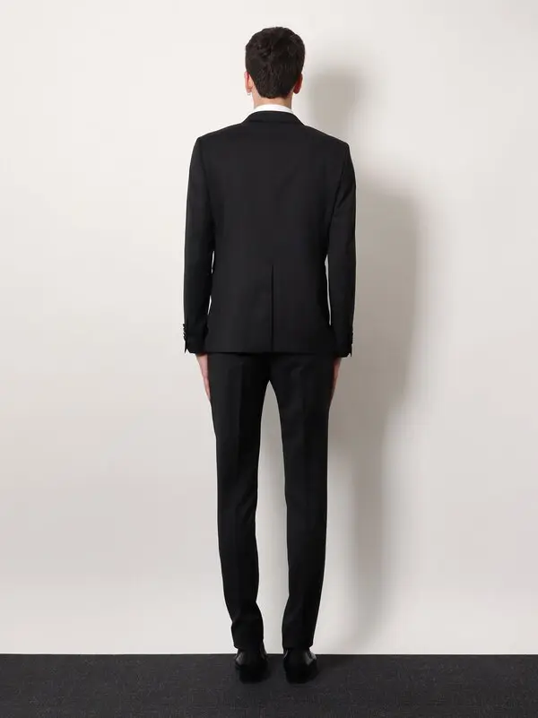 Tagliatore Virgin Wool Tuxedo With Iconic Brooch