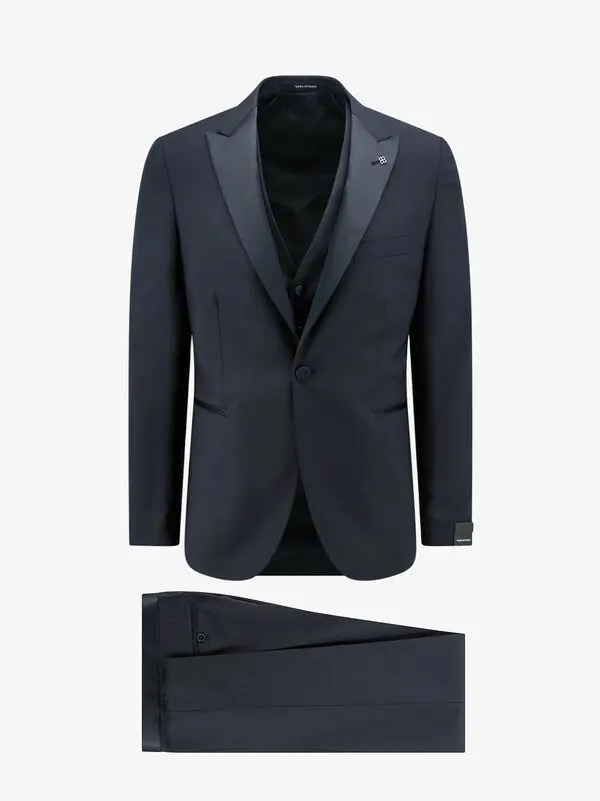 Tagliatore Virgin Wool Tuxedo With Vest