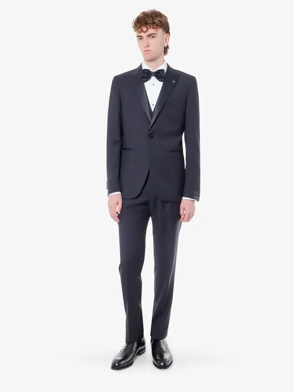 Tagliatore Virgin Wool Tuxedo With Vest