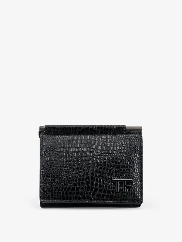 TOM FORD Goat Leather Card Holder - Black