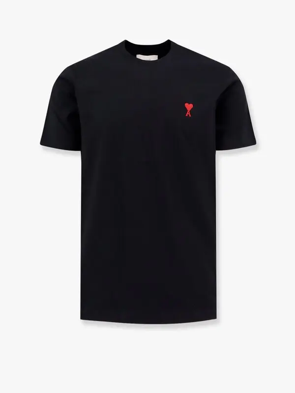 AMI Paris Biologic Cotton Tshirt - Black